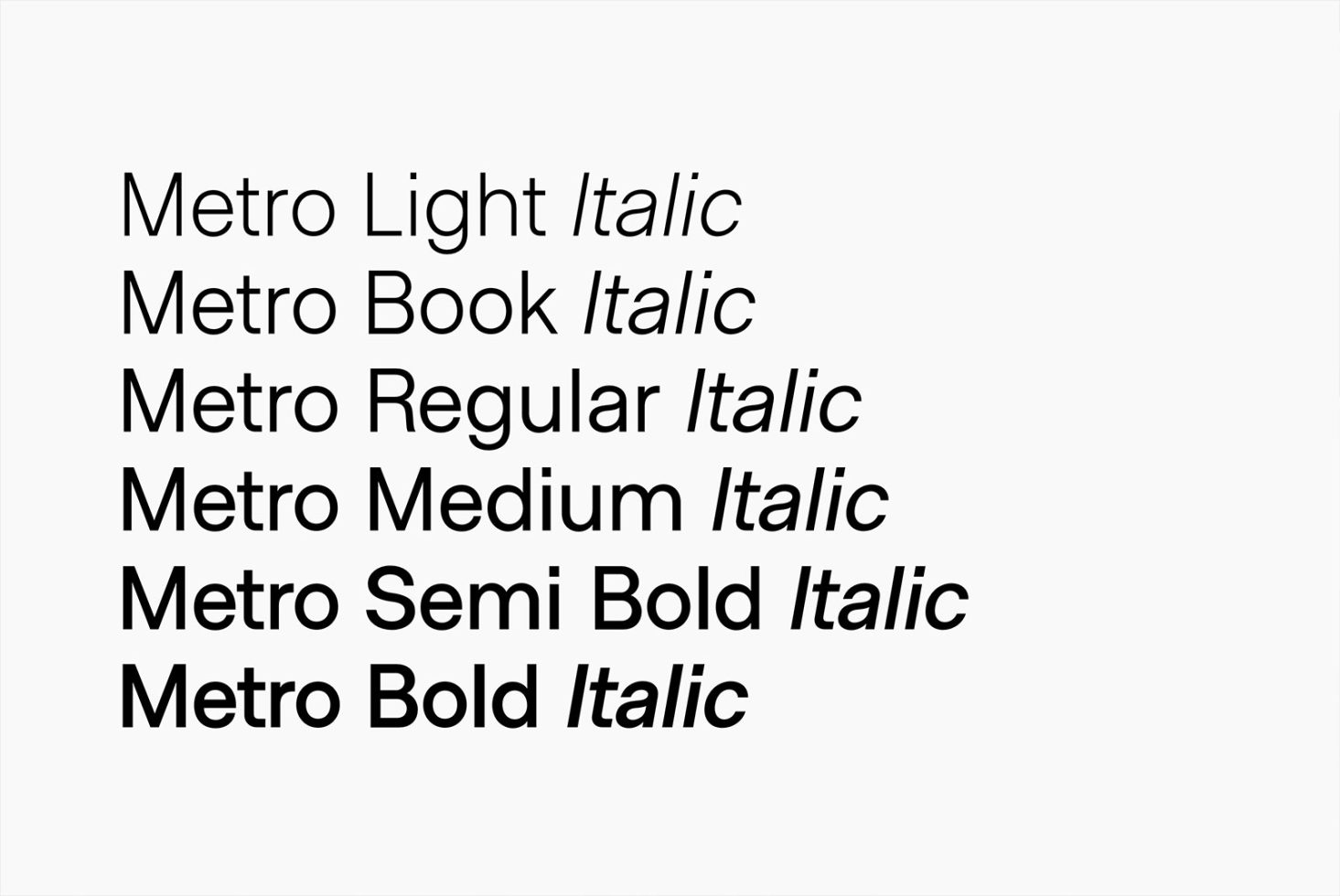 Metro Sans, Sans Serif Font | Supply.Family
