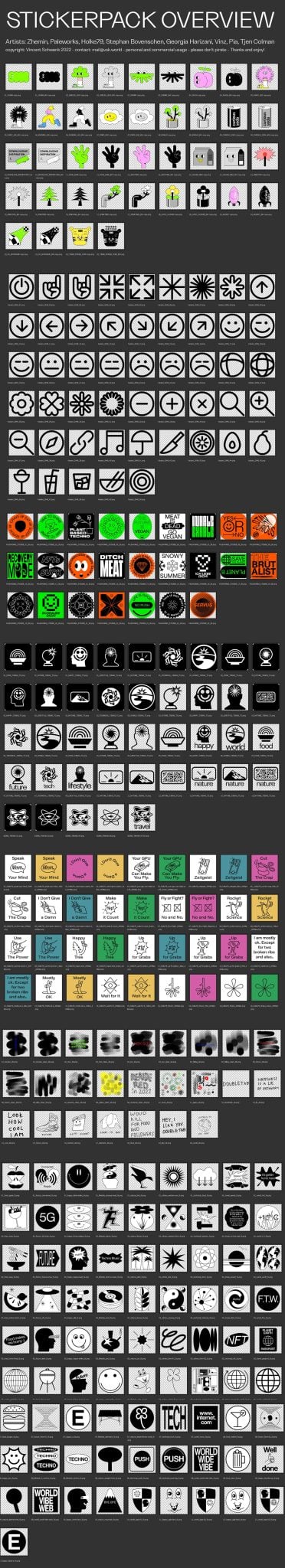 300 Graphic Sticker Texture Pack, Texture Graphic | Supply.Family