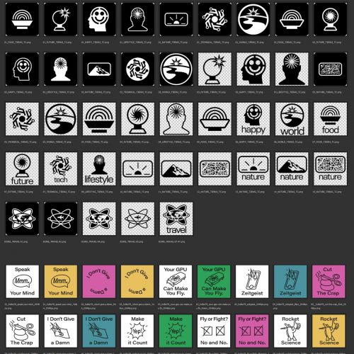 300 Graphic Sticker Texture Pack, Texture Graphic | Supply.Family