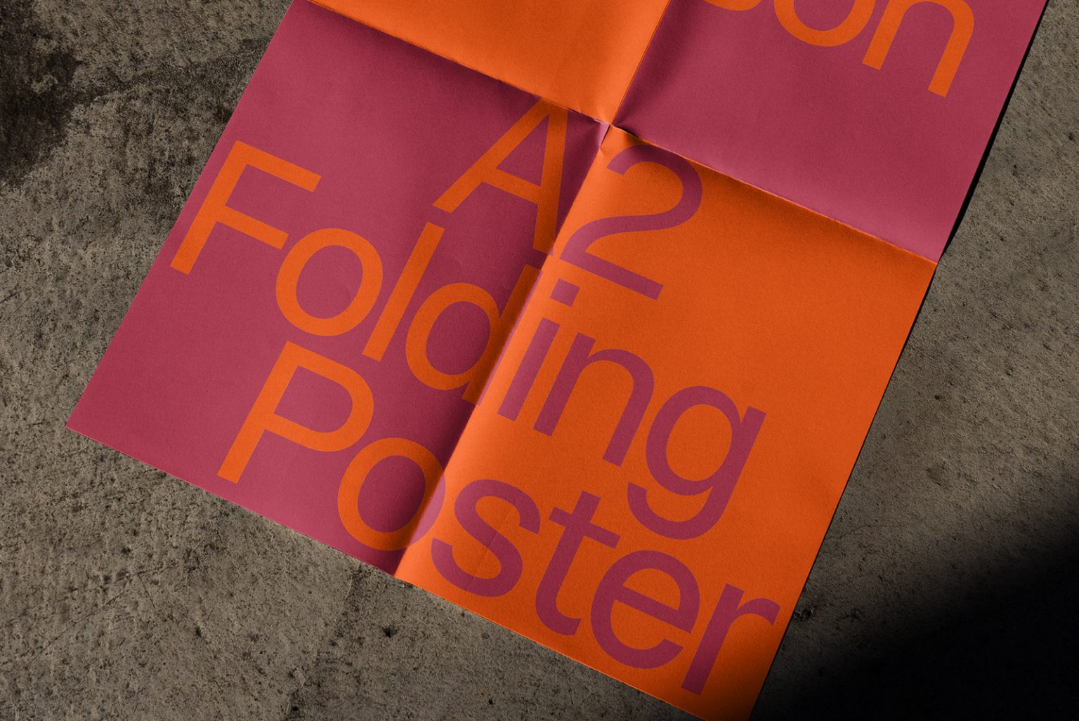 Folding Poster D01 Mockup, Mockup | Supply.Family