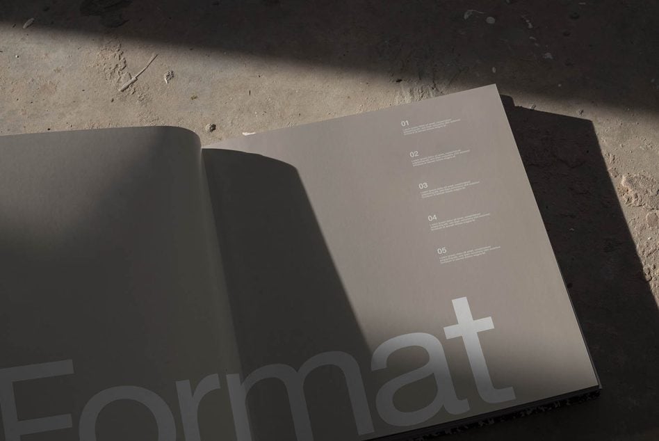 Format Rectangle Book Closeup Mockup 02, Print Mockup | Supply.Family