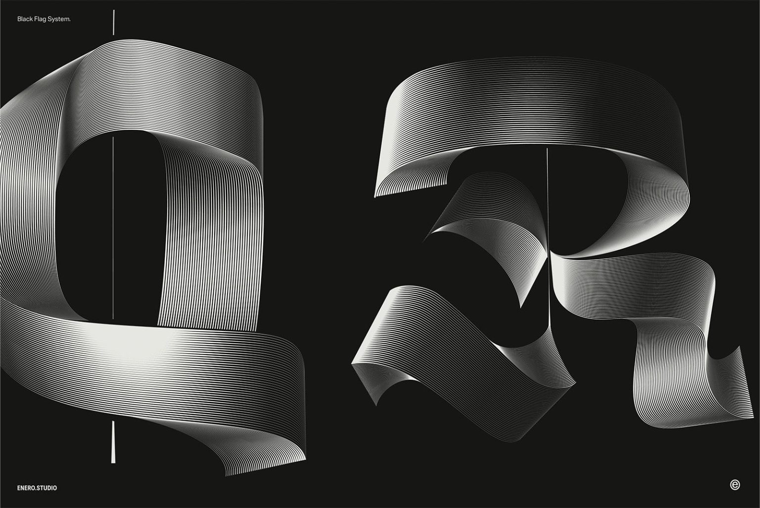 Illuminated Black Letters, Vector Graphic | Supply.Family