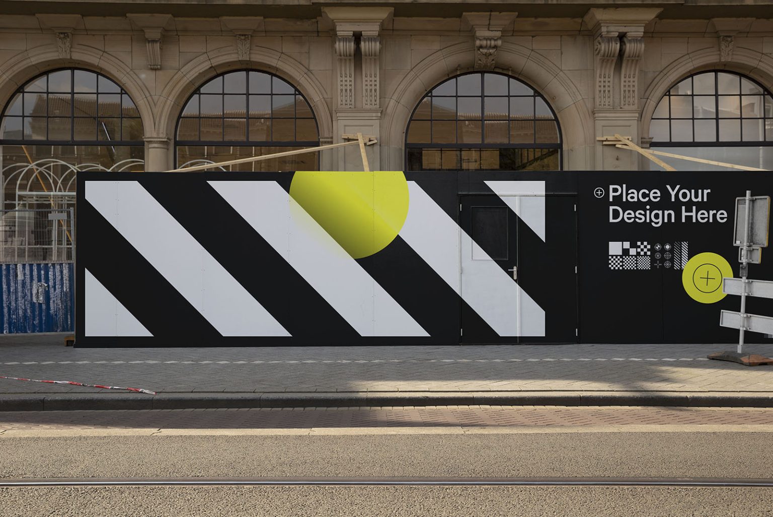 Hoarding Board Mockup HM 013, Outdoor Mockup | Supply.Family