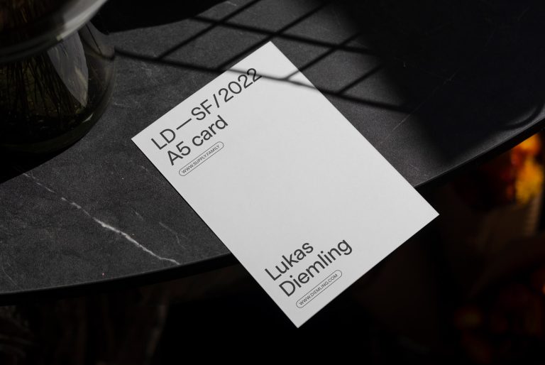 A5 Card 06 Mockup, Print Mockup | Supply.Family