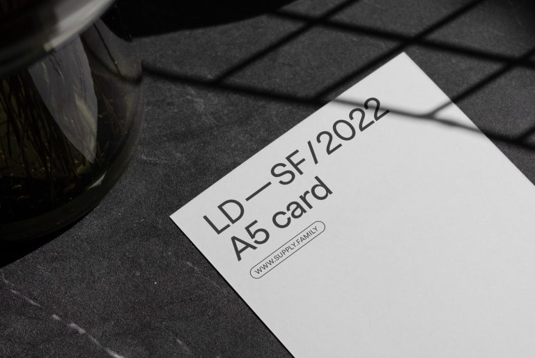 A5 Card 06 Mockup, Print Mockup | Supply.Family
