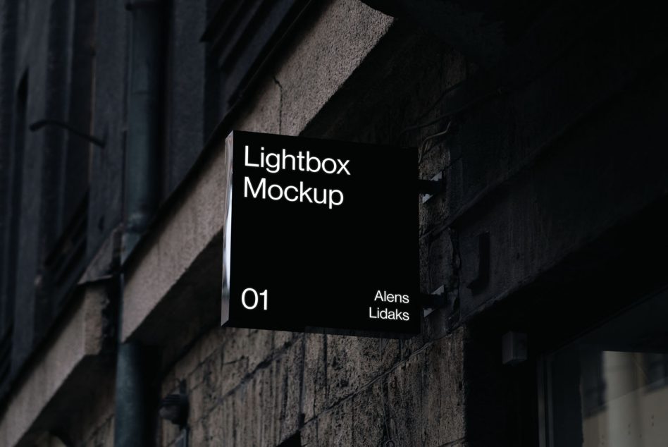 Lightbox Mockup AL 01, Outdoor Mockup | Supply.Family