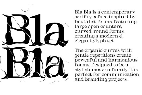 Bla Bla, Serif Font | Supply.Family
