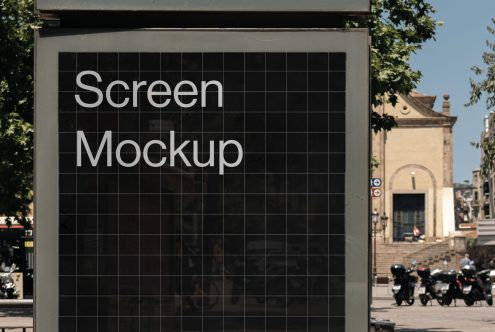 Screen 01 AL Mockup, Outdoor Mockup | Supply.Family