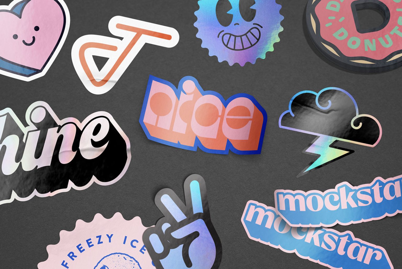 Custom Shape Sticker Mockup — Supply.Family