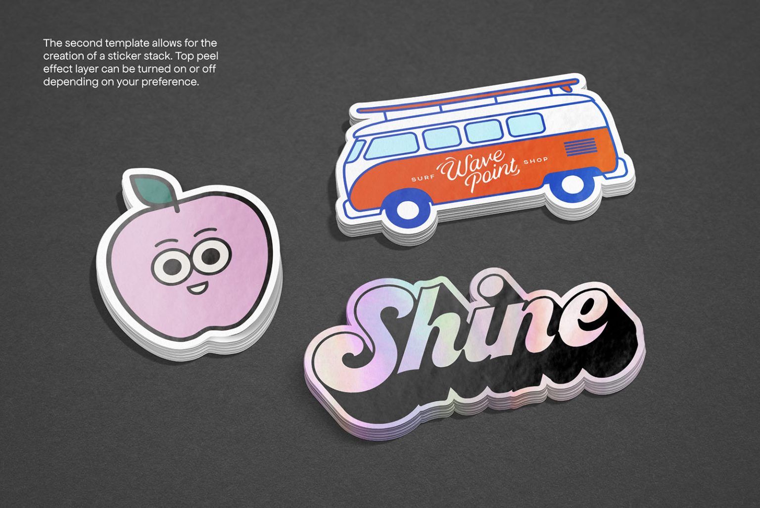 Custom Shape Sticker Mockup — Supply.Family — Mockups, Fonts, Graphics ...