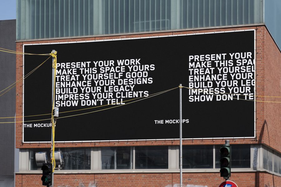 Urban Digital Billboard Mockup PSD — Supply.Family — Mockups, Fonts ...