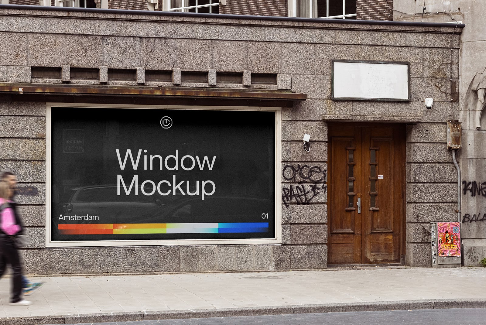 Window Mockup AMS01, Outdoor Mockup | Supply.Family
