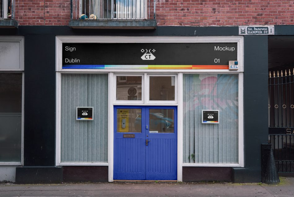 Retail Storefront Mockup DBL 03, Outdoor Mockup | Supply.Family