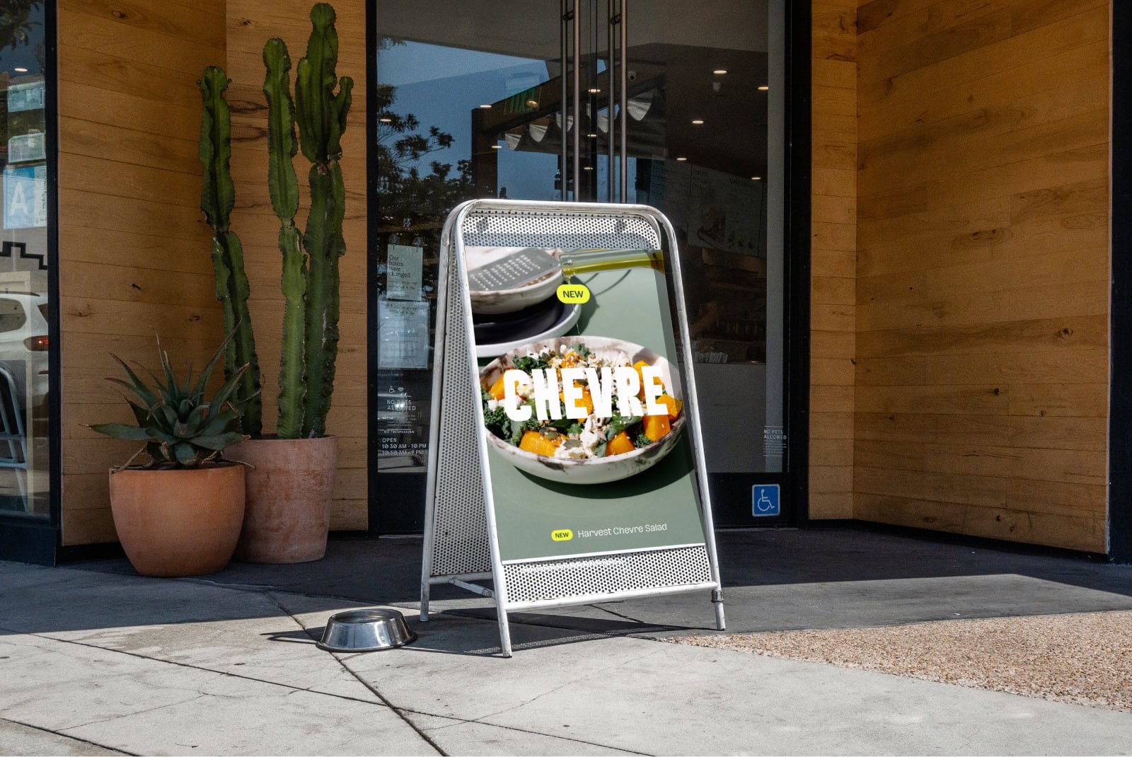 Modern A-Frame Sidewalk Sign Poster Board Mockup, Poster Mockup ...