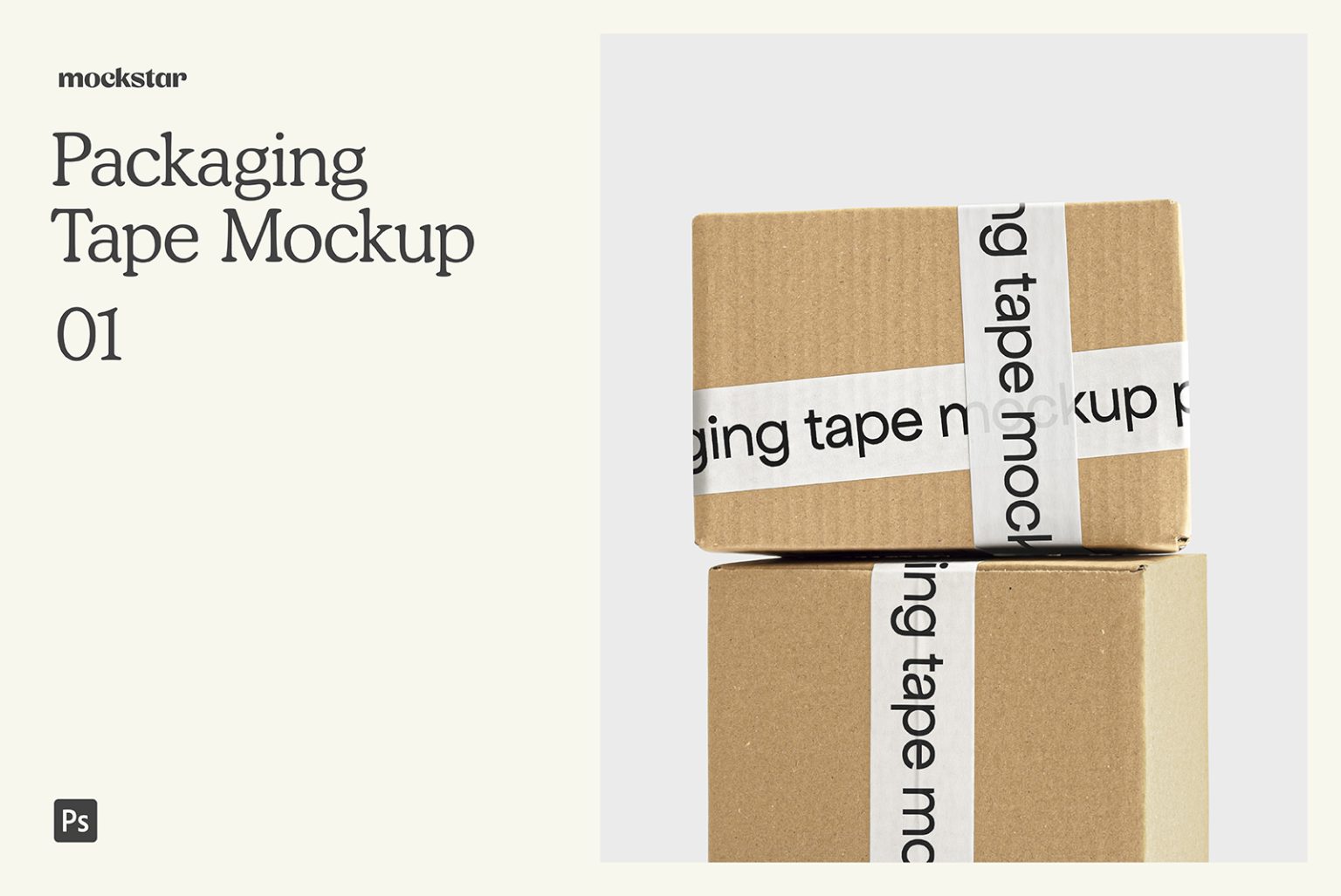 Packaging Tape Mockup 01, Packaging Mockup | Supply.Family