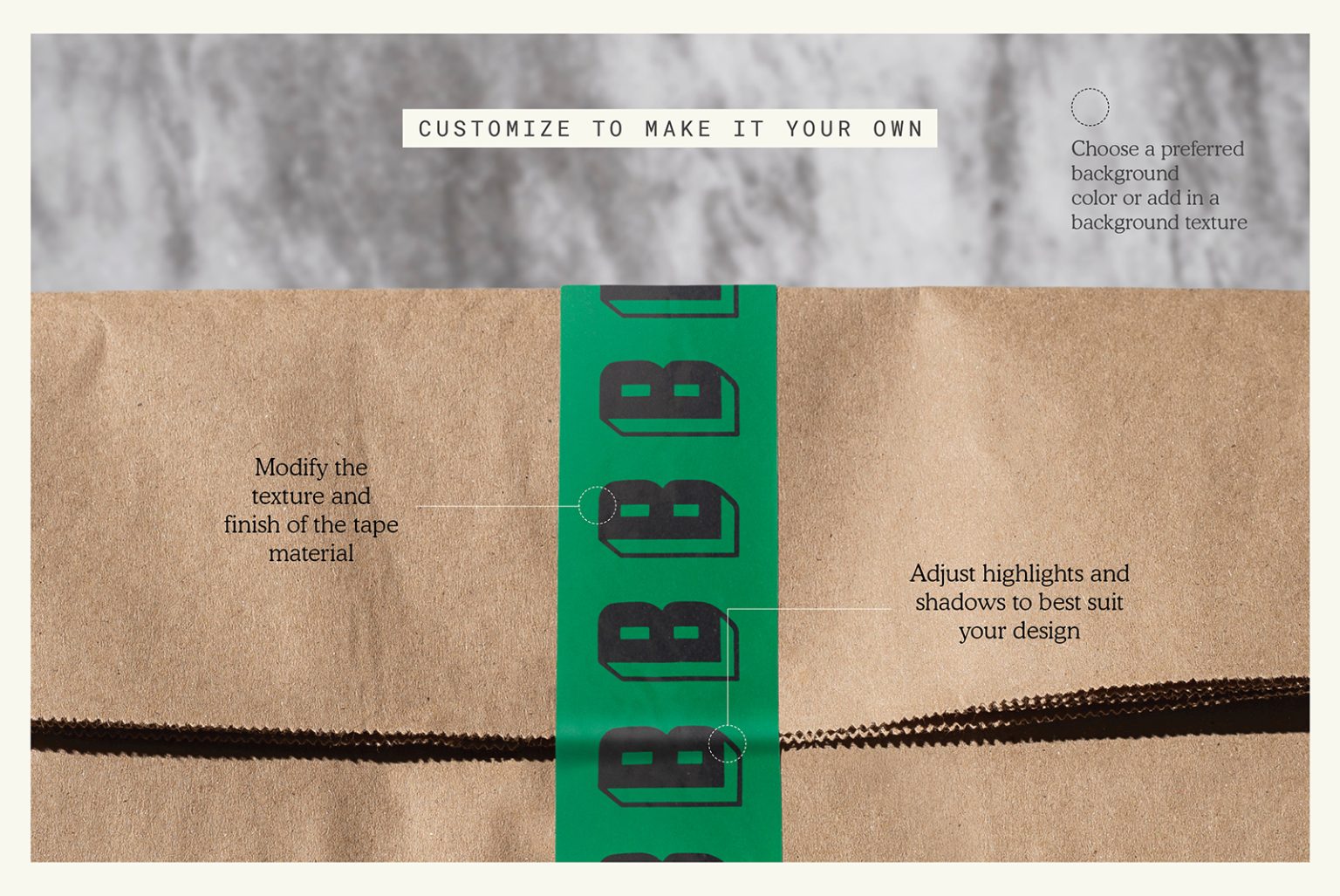 Paper Bag + Sticker Mockup, Object Mockup | Supply.Family