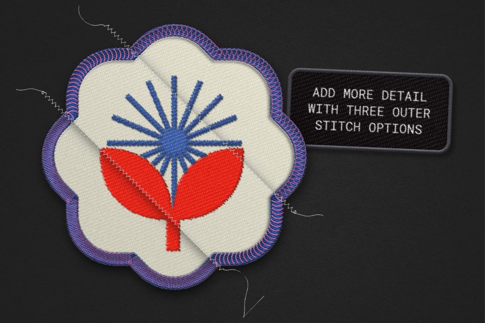 Custom Shape Embroidery Patch Mockup, Apparel Mockup | Supply.Family