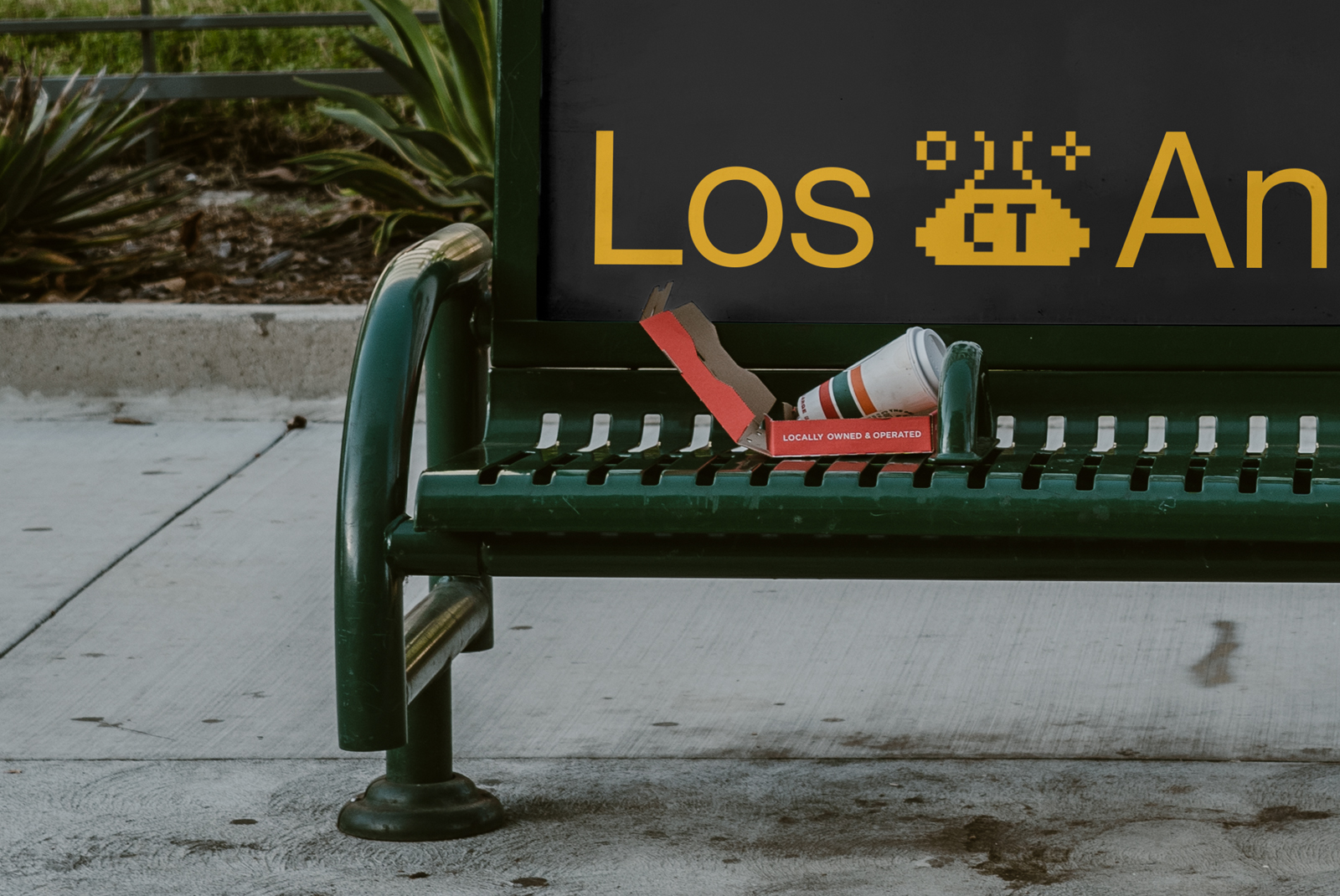 Bench Ad Mockup 2 LA 01, Outdoor Mockup | Supply.Family