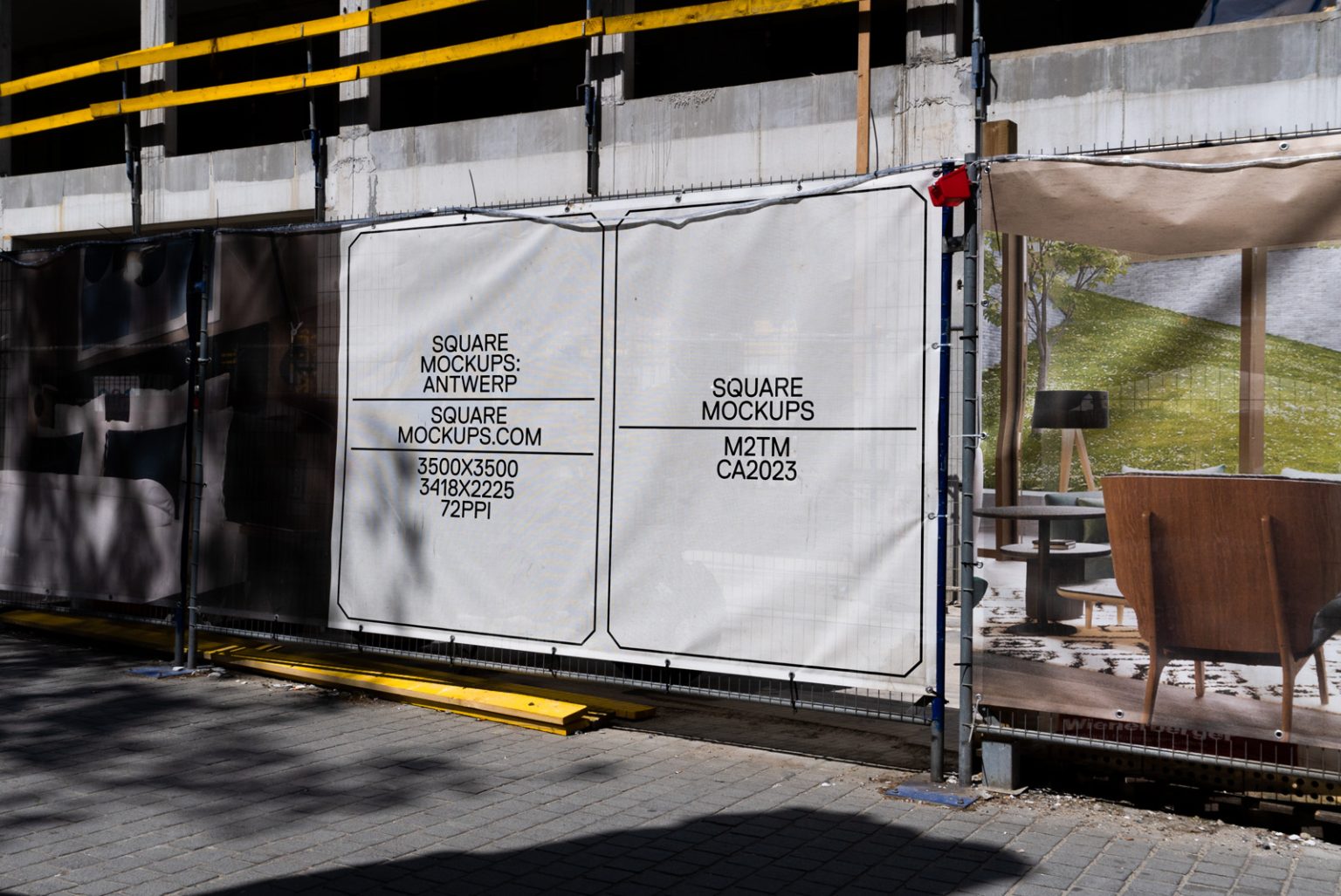 M2 Banner 0002 — Barcelona, Outdoor Mockup | Supply.Family
