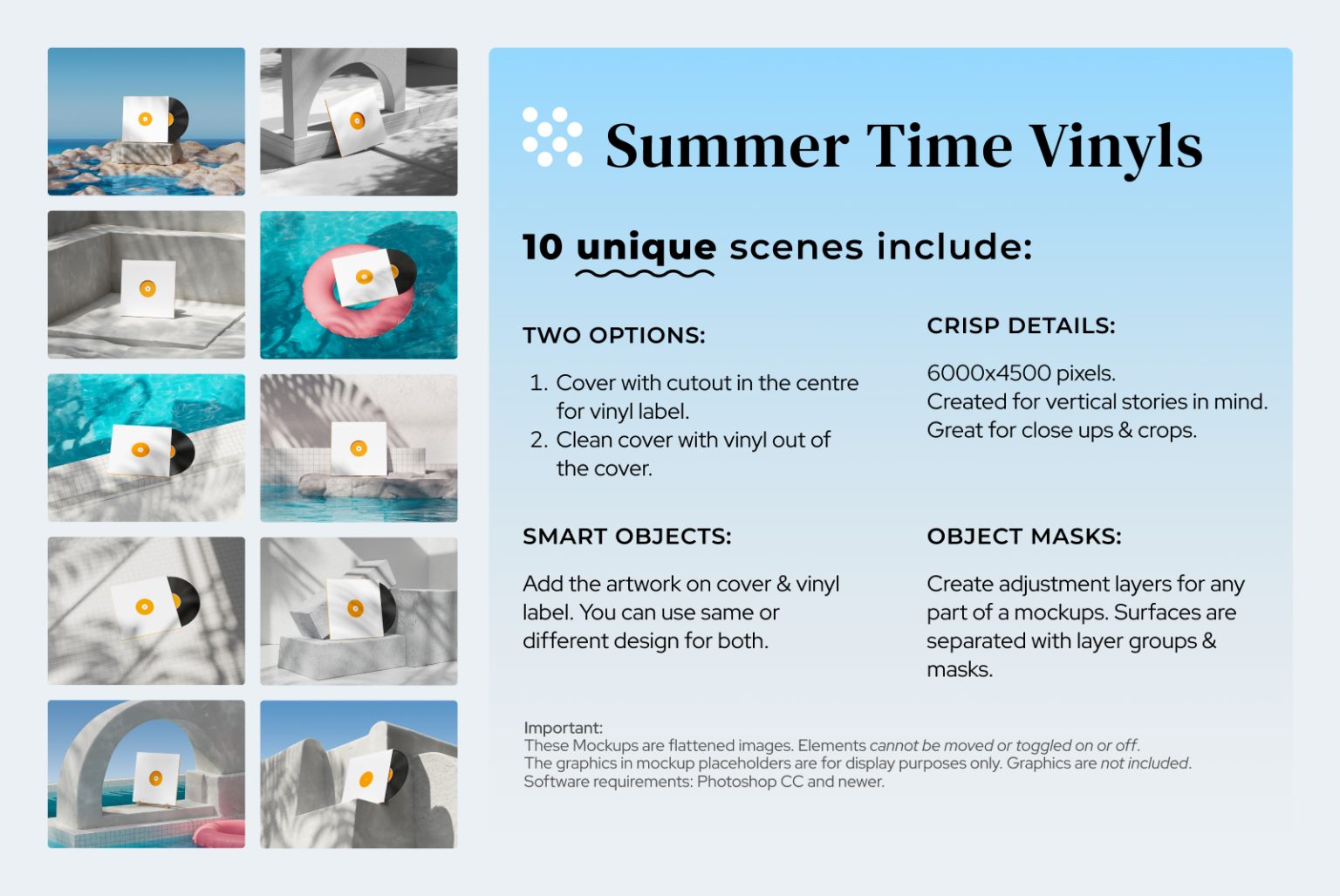 10 Summer Time Vinyl Mockups, Bundle Mockup | Supply.Family