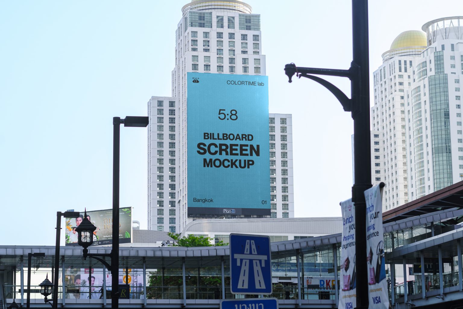 Billboard Screen Mockup 2 BKK 01, Outdoor Mockup | Supply.Family