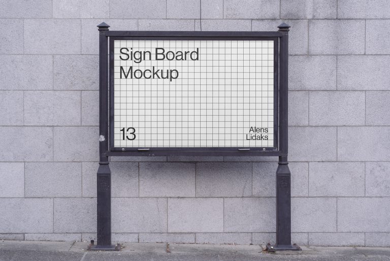 Sign Mockup 13, Outdoor Mockup | Supply.Family