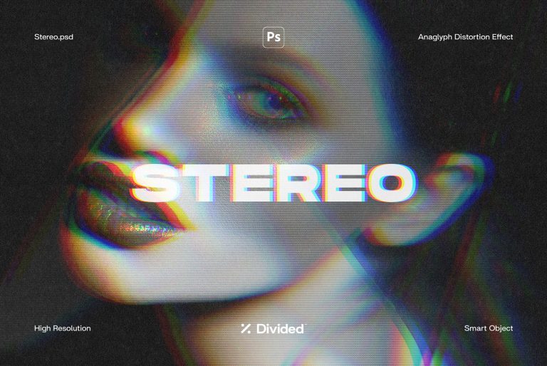 Stereo Anaglyph Distortion, Photoshop Effect Graphic | Supply.Family
