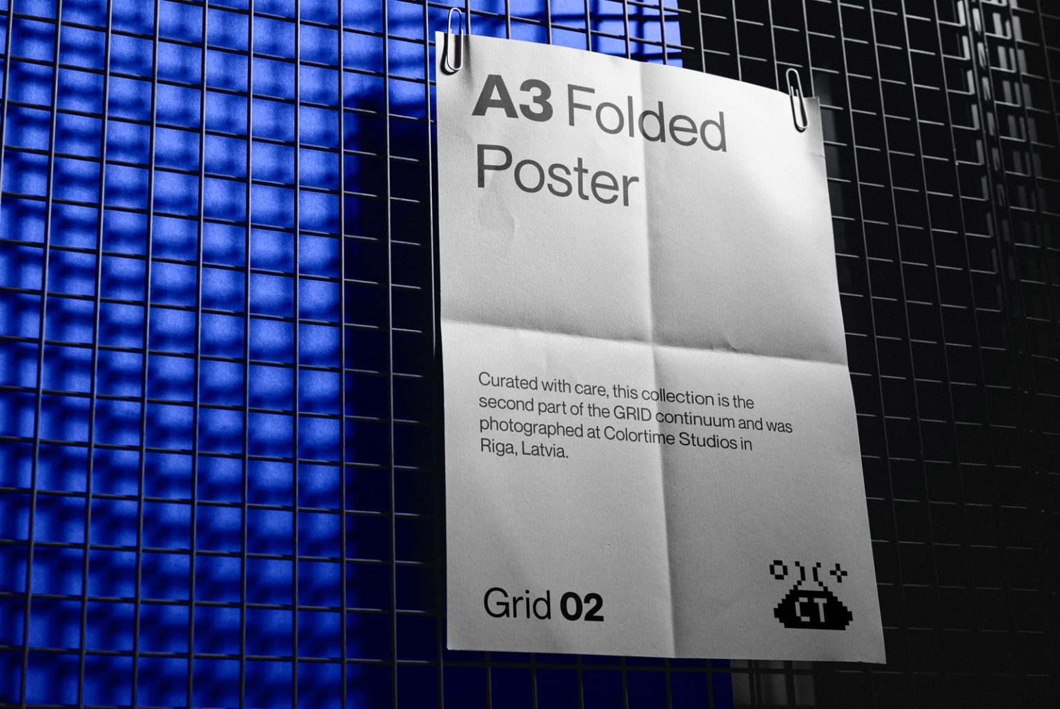 A3 Folded Poster Mockup GRID 02, Outdoor Mockup | Supply.Family