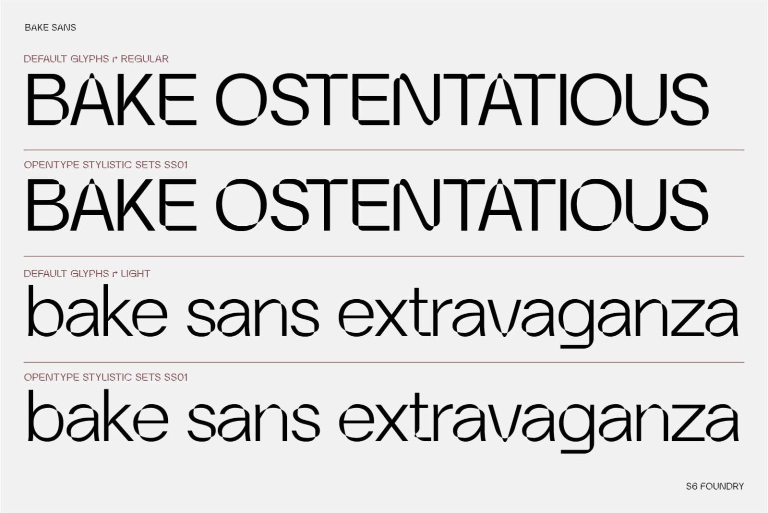 Bake Sans, Sans Serif Font | Supply.Family