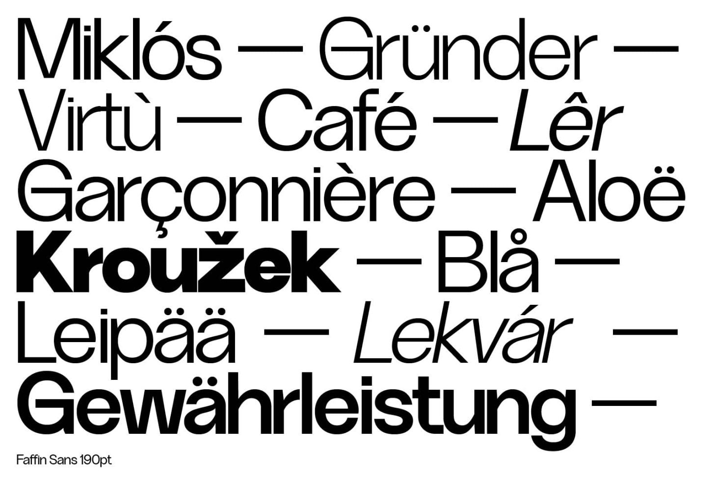Faffin Sans, Sans Serif Font | Supply.Family