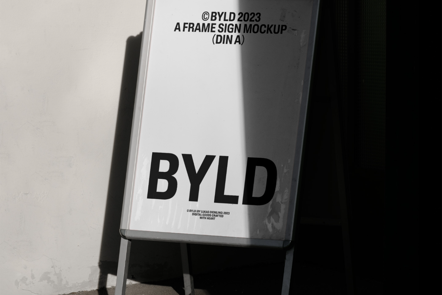 A Frame Sign 03 Mockup, Outdoor Mockup | Supply.Family