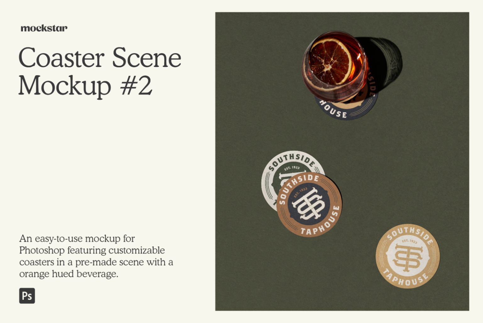 Coaster Scene #2 Mockup, Object Mockup | Supply.Family