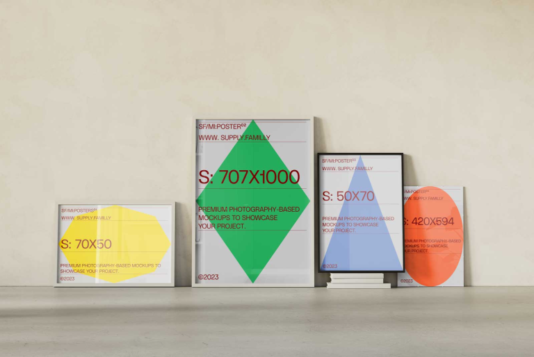 Poster 001 Mockup — Supply.Family — Mockups, Fonts, Graphics, Templates ...