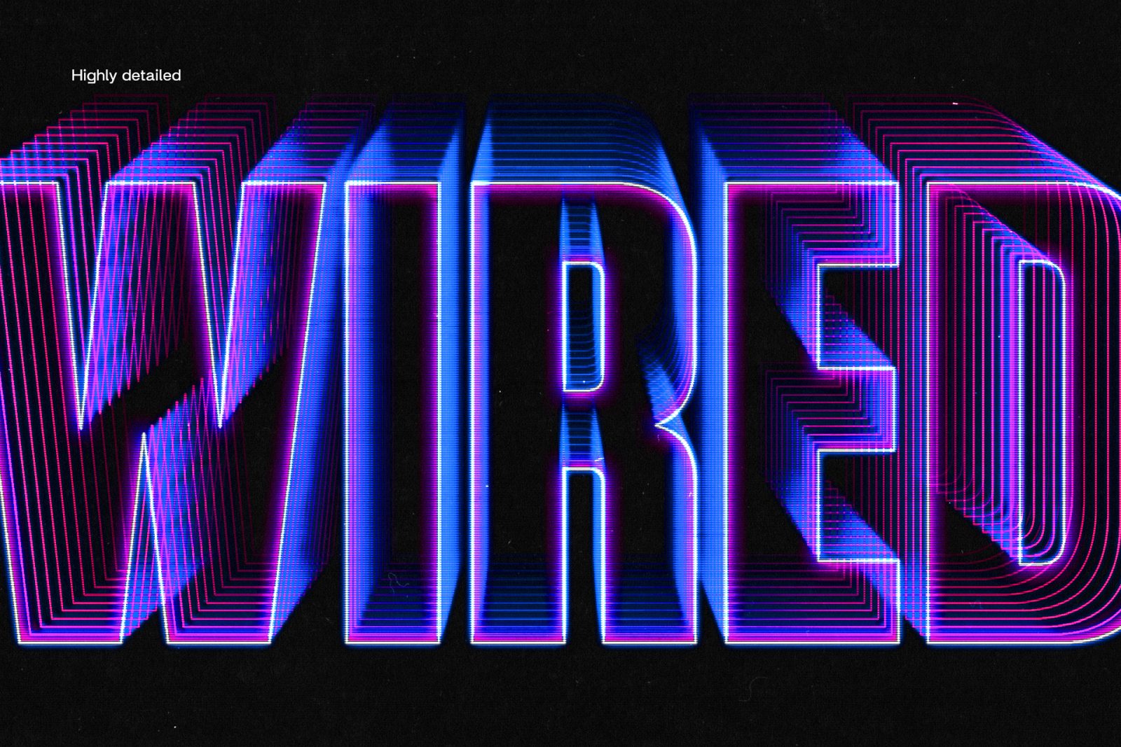 Wired Text Distortion Effect, Photoshop Effect Graphic | Supply.Family