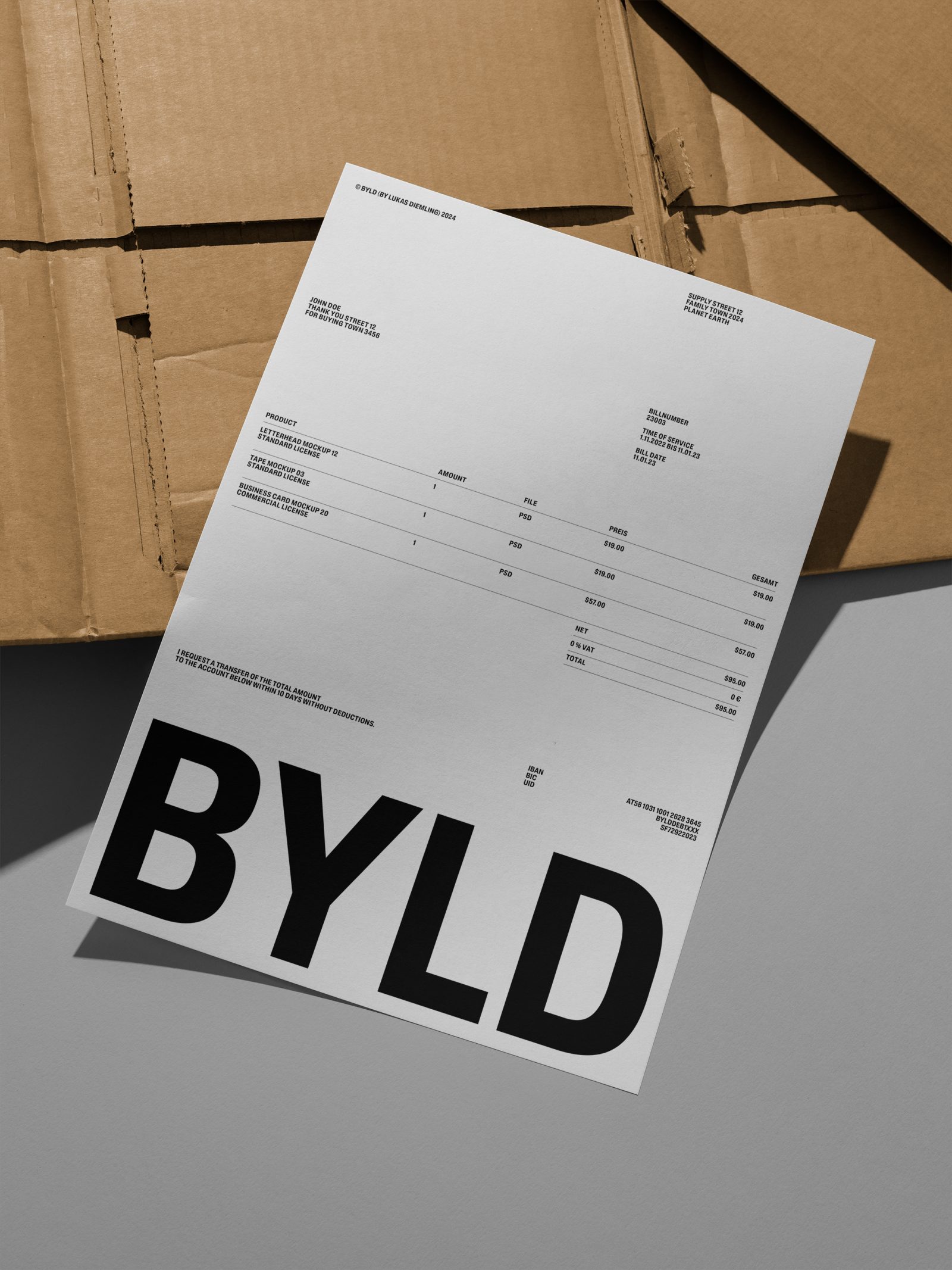 A4 Letterhead 03 Mockup, Packaging Mockup | Supply.Family