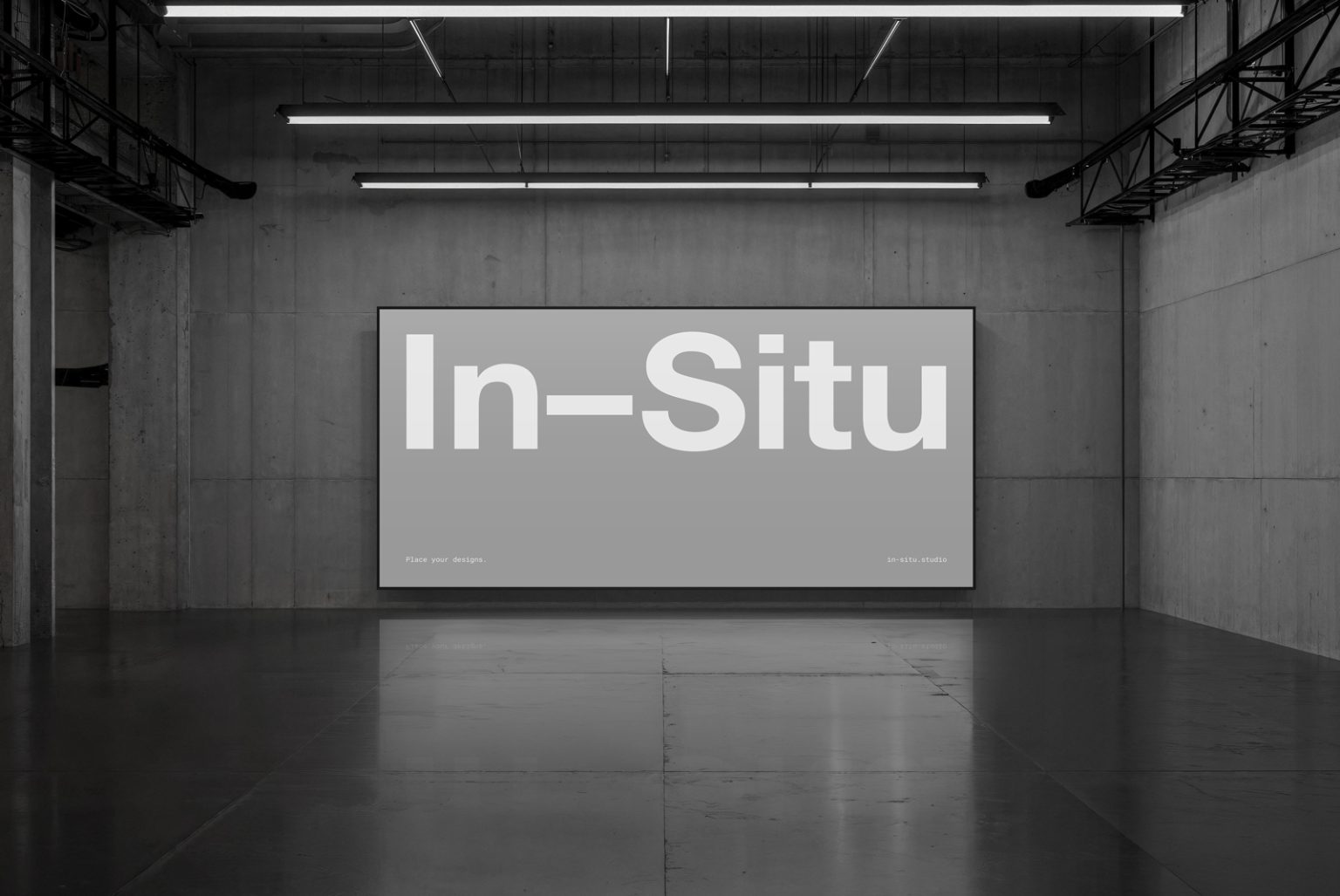 Large Screen Mockup In–Situ–018, Event Screen Mockup | Supply.Family