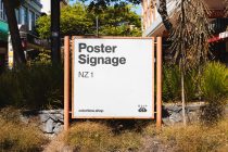 Poster Signage NZ 01, Outdoor Mockup | Supply.Family