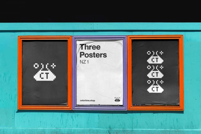 Three Posters NZ 01, Outdoor Mockup | Supply.Family