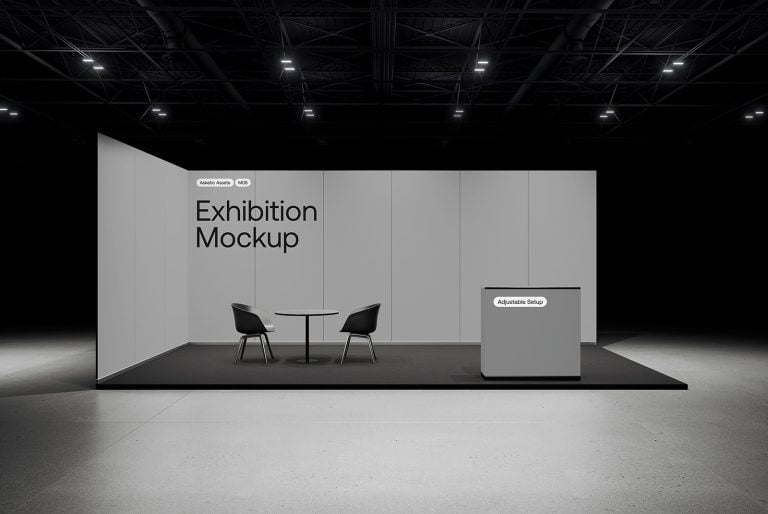 Modular Exhibition Mockup M05, Event Screen Mockup | Supply.Family