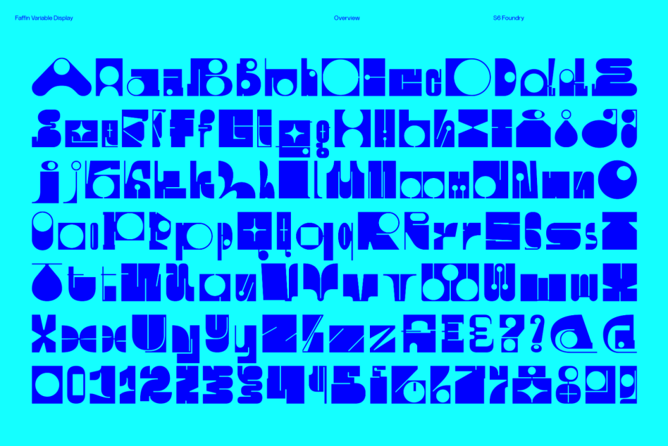 Faffin Variable Display, Display Font | Supply.Family