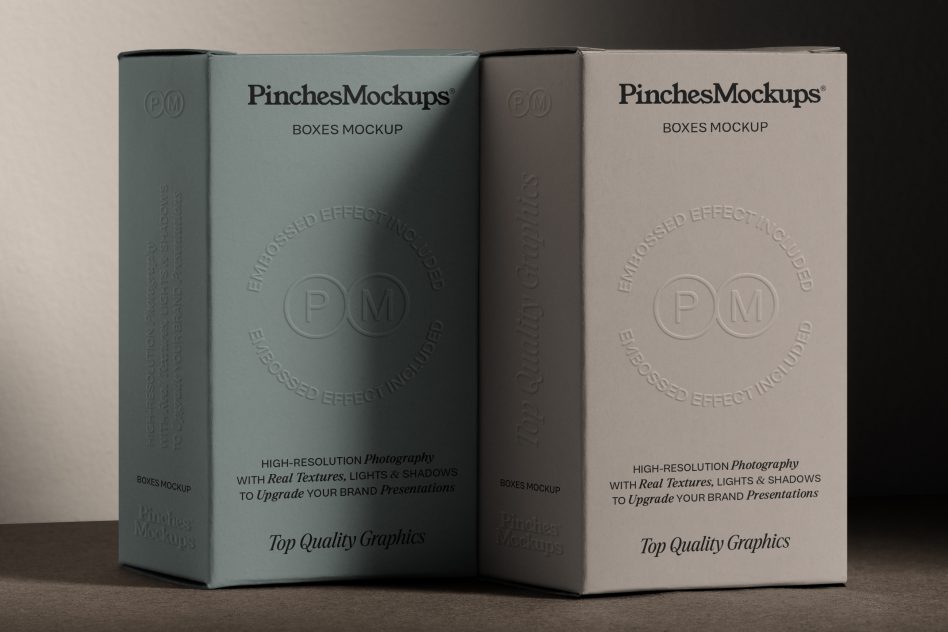 Embossed Boxes Mockup PMBM25, Object Mockup | Supply.Family