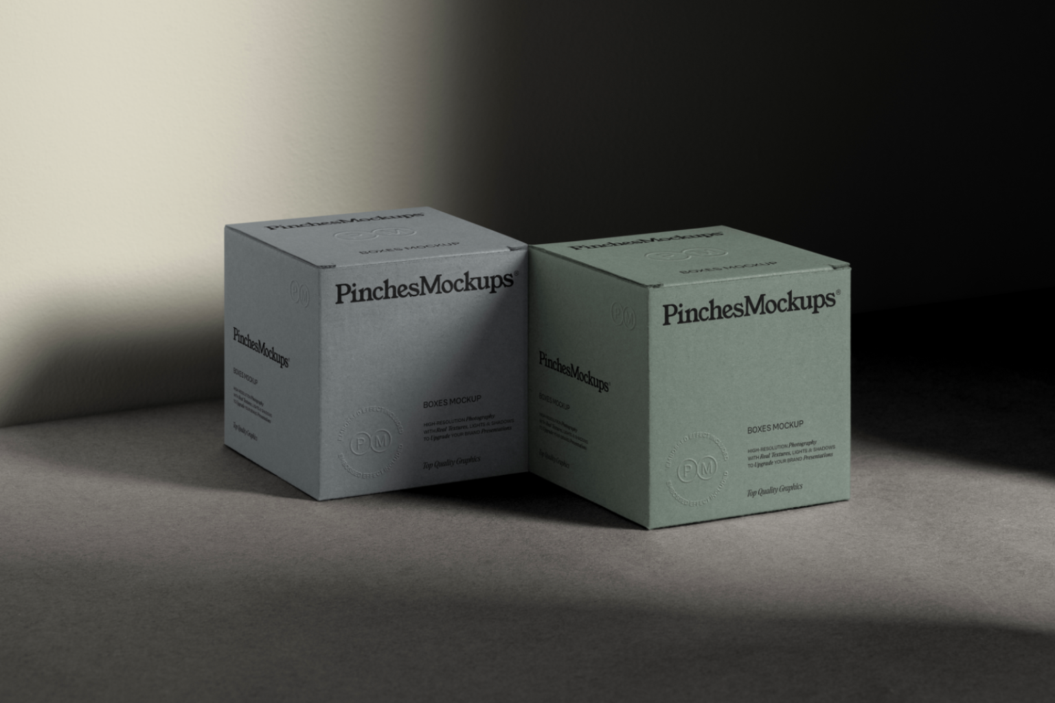Embossed Boxes Mockup PMBM20, Object Mockup | Supply.Family