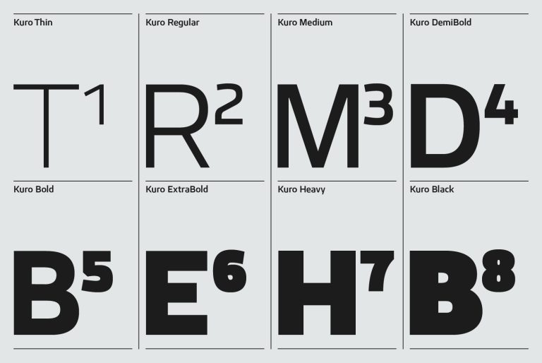 Kuro, Sans Serif Font | Supply.Family