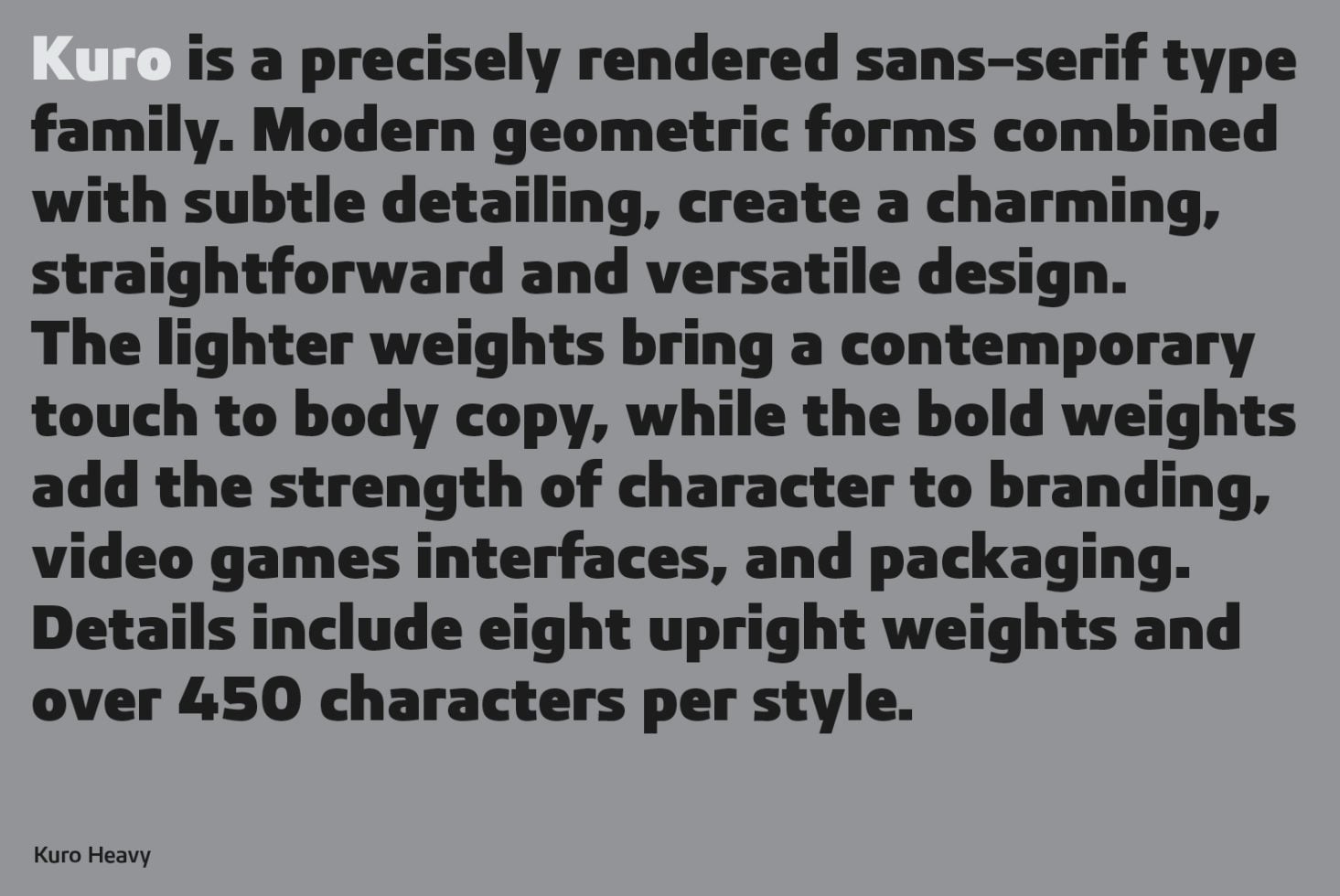 Kuro, Sans Serif Font | Supply.Family