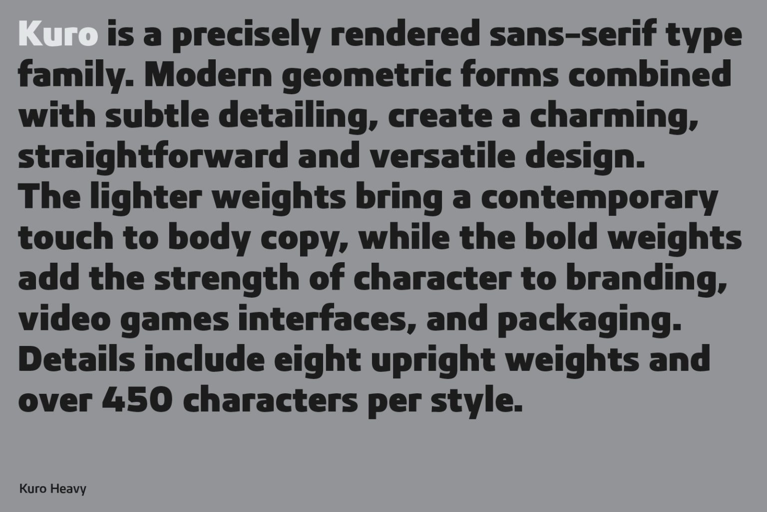 Kuro, Sans Serif Font | Supply.Family