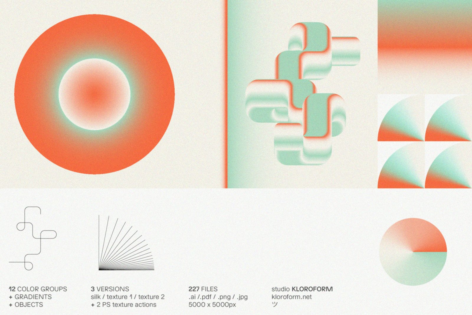 Gradients + Objects, Texture Graphic | Supply.Family