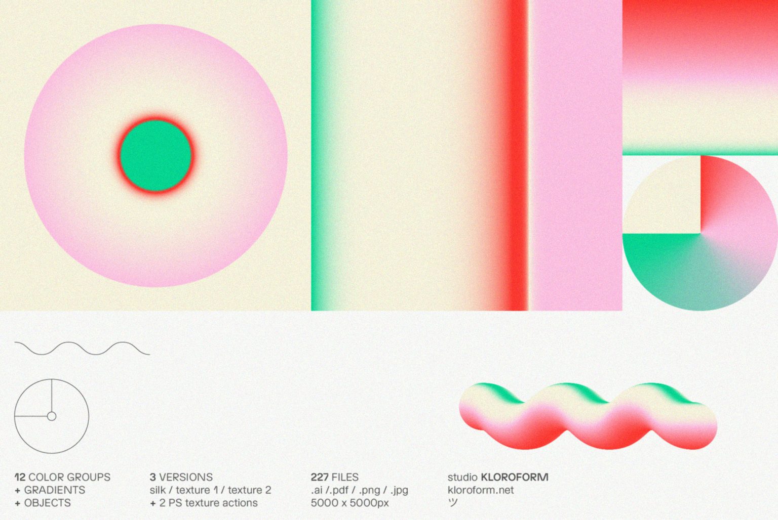 Gradients + Objects, Texture Graphic | Supply.Family