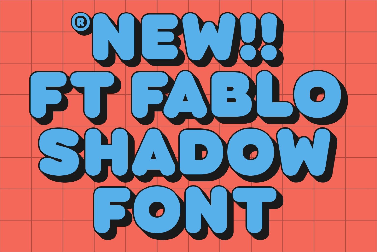 Ft Fablo Shadow Font, Sans Serif Font | Supply.Family