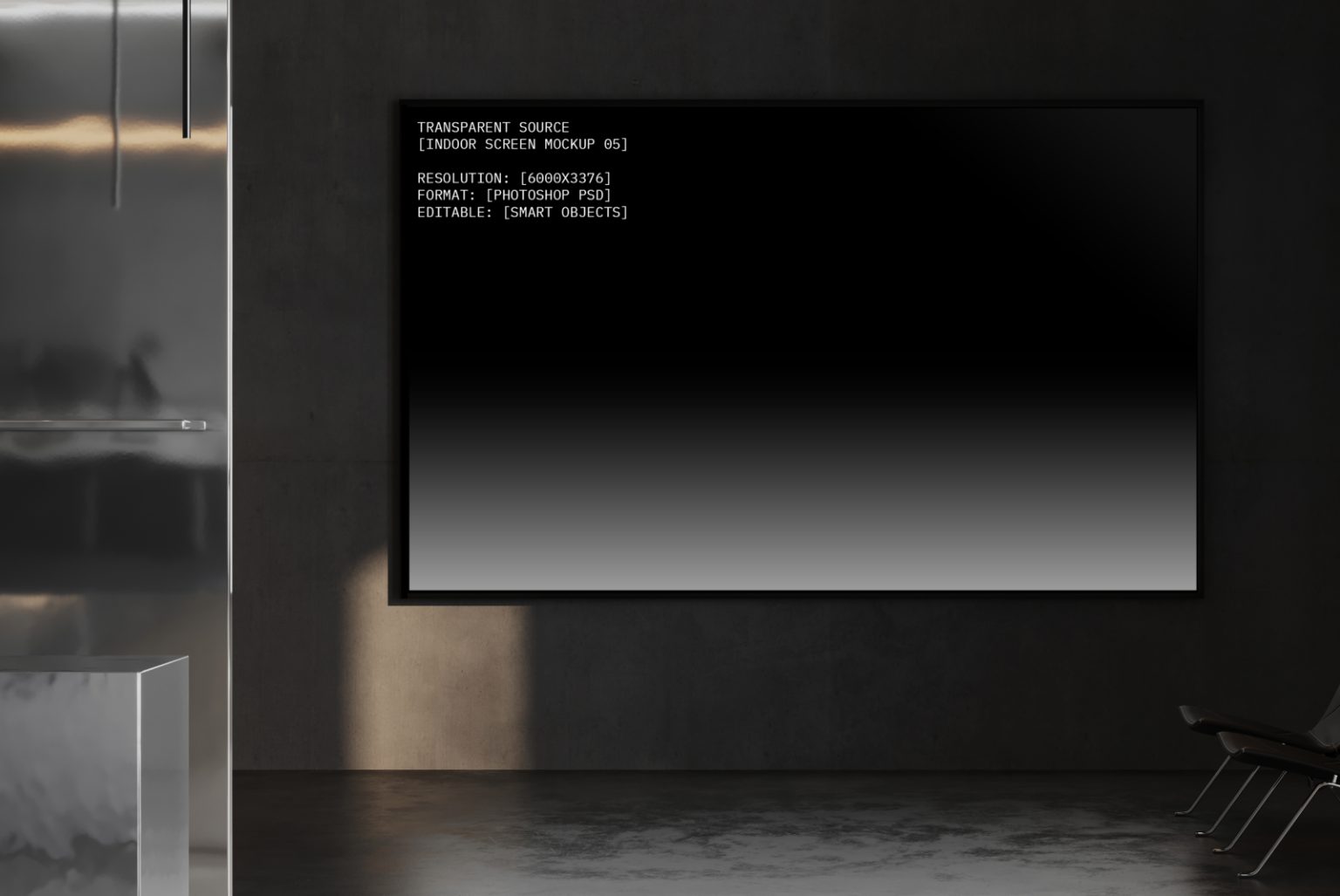 Indoor Screen Mockup 05, Large Screen Mockup | Supply.Family