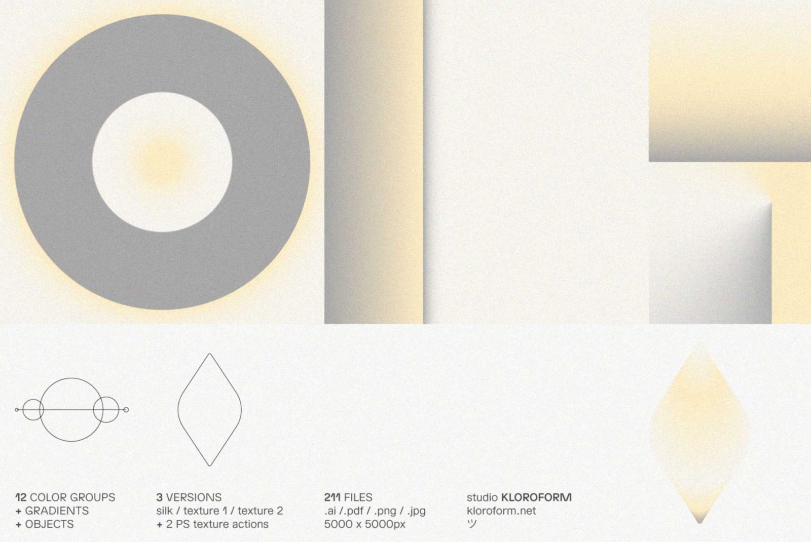 Gradients + Objects 2, Vector Graphic | Supply.Family